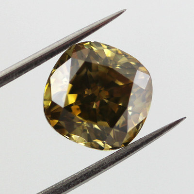 Yellow Diamond - Fancy Deep Brownish Greenish Yellow, 3.16 carat, SI2 ...