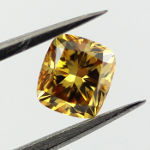 Yellow Diamond - Fancy Deep Orange Yellow, 0.53 carat, SI1, ID-1861